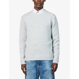 Eleventy Wool Knitted Crewneck Jumper - Denim