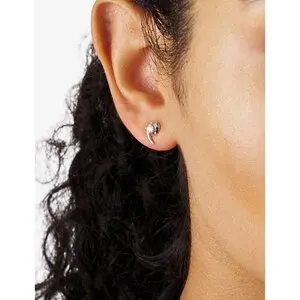 SHAUN LEANE Talon Diamond Stud Earrings - Silver