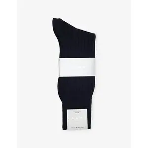 Falke Finest Cashmere-blend Crew-length Socks - Dark Navy