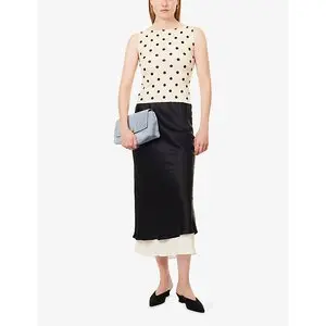 REFORMATION Silk Midi Skirt