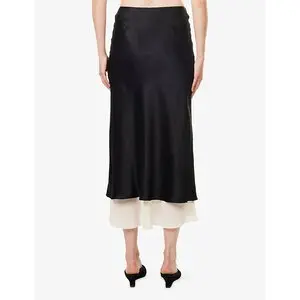 REFORMATION Silk Midi Skirt