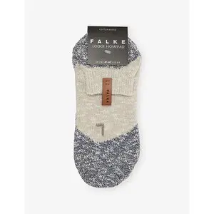 Falke Lodge Homepad Cotton-blend Knitted House Socks - Light Grey