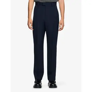 Sandro Regular-fit Wide-leg Wool Trousers