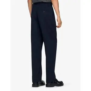 Sandro Regular-fit Wide-leg Wool Trousers