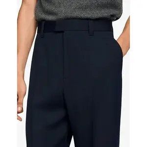 Sandro Regular-fit Wide-leg Wool Trousers