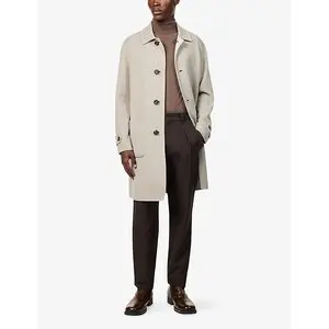 Eleventy Reversible Long-sleeve Wool Overcoat