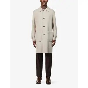 Eleventy Reversible Long-sleeve Wool Overcoat