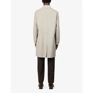 Eleventy Reversible Long-sleeve Wool Overcoat