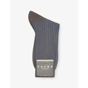 Falke Shadow Cotton-blend Crew Socks - Schiefer