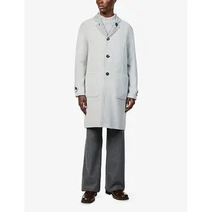 Eleventy Reversible Wool-cashmere Blend Coat