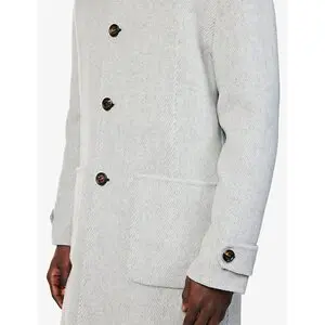 Eleventy Reversible Wool-cashmere Blend Coat