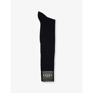 Falke Airport Knee-length Stretch Wool-blend Socks - Dark Navy