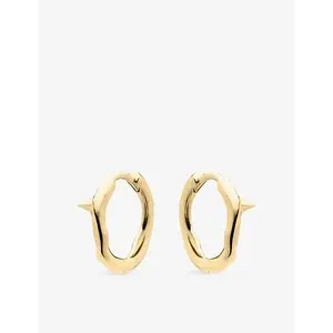 SHAUN LEANE Rose Thorn Mini Hoop Earrings - Yellow Gold Vermeil