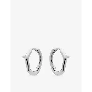 SHAUN LEANE Rose Thorn Mini Hoop Earrings - Silver