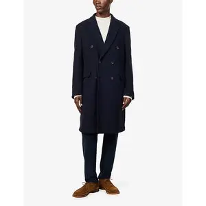 Eleventy Double-breasted Wool-blend Overcoat
