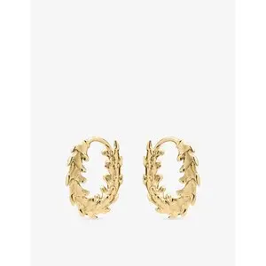 SHAUN LEANE Serpents Mini 18ct Hoop Earrings - Yellow Gold Vermeil