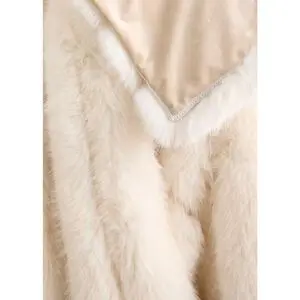 LYLA GRANT Faux Fox Throw, 60" X 72