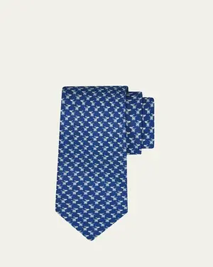 FERRAGAMO Gancini Puppy Standard Neck Tie Fmarine