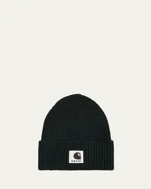 SACAI X CARHARTT WIP Wool Knit Beanie - Green