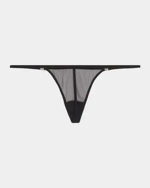 Kiki De Montparnasse Brienne Sheer Mesh G-string - Black