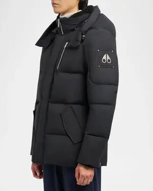 Moose Knuckles Everest 3q Puffer Jacket With Detachable Hood - Black