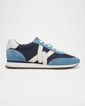 Veronica Beard Penrose Mixed Leather Runner Sneakers
