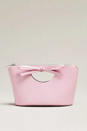 Studio Amelia Sofia Leather Bow Clutch - Pink