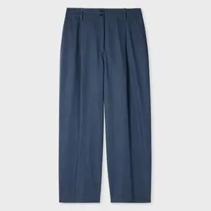 Paul Smith Denim Chambray Barrel Leg Trousers