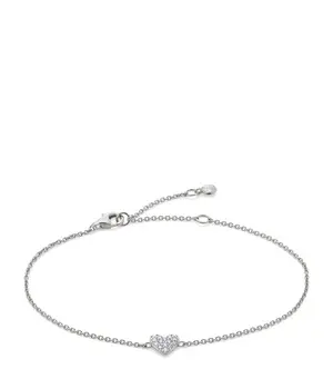 Monica Vinader Sterling And Diamond Heart Bracelet - Silver