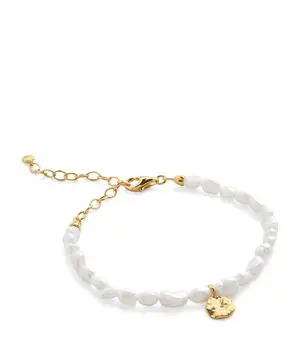 Monica Vinader Vermeil And Keshi Pearl Capri Bracelet - Gold