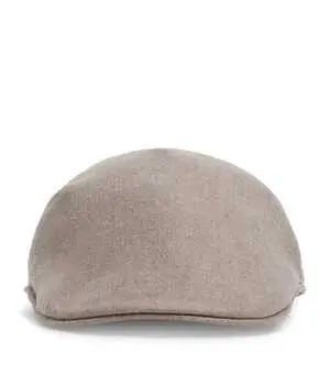 Borsalino Wool-cashmere Flat Cap - Grey