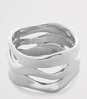 Monica Vinader Sterling Wave Triple Ring