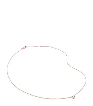 Monica Vinader Small Vermeil And Diamond Chain Necklace - Rose Gold