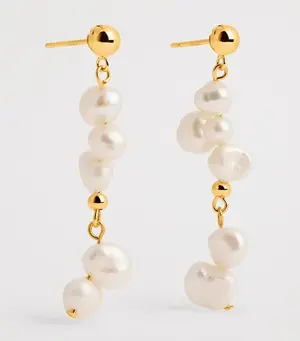 Anni Lu Gold-plated Pearly Drop Earrings