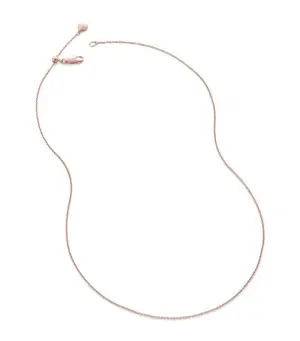 Monica Vinader Vermeil Fine Chain Necklace - Rose Gold