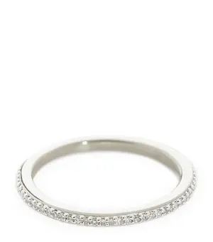 Monica Vinader Sterling Diamond Eternity Ring - Silver
