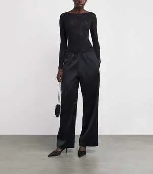 SKIMS Satin Wide-leg Trousers