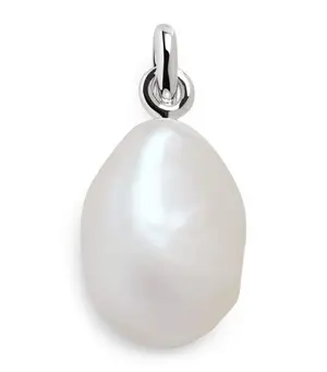 Monica Vinader Sterling And Baroque Pearl Pendant - Silver