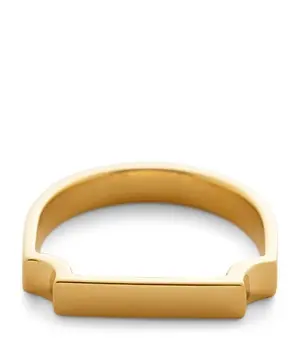 Monica Vinader Vermeil Signature Ring - Gold