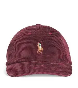 Ralph Lauren Corduroy Baseball Cap - Red