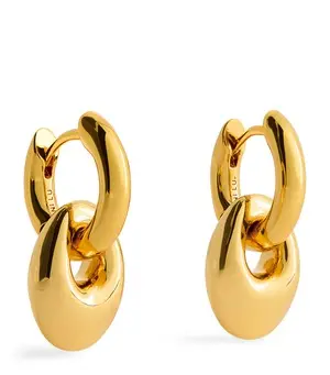 Anni Lu Plated Petit Pebble Hoop Earrings - Gold