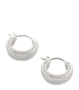 Monica Vinader Sterling Heirloom Huggie Earrings - Silver