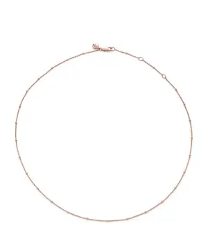 Monica Vinader Vermeil Beaded Chain Necklace - Rose Gold