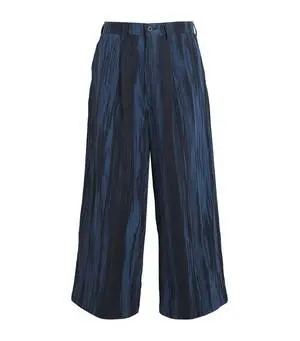 Issey Miyake Jacquard Straight Trousers
