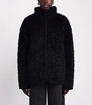 SKIMS Faux Fur Zip-up Jacket