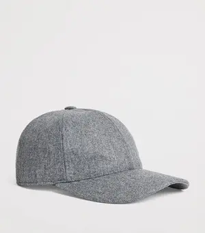 Corneliani Virgin Wool Shield Baseball Cap - Grey