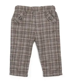 TARTINE ET CHOCOLAT Wool-blend Check Trousers