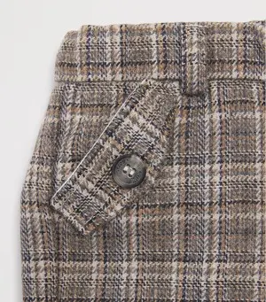 TARTINE ET CHOCOLAT Wool-blend Check Trousers