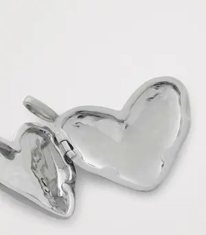 Monica Vinader Sterling Heart Locket Pendant - Silver