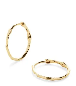 Monica Vinader Small Siren Hoop Earrings - Gold